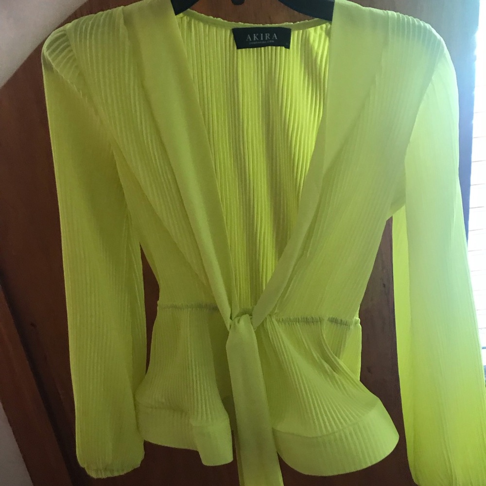 Neon Yellow Blouse. - Gem